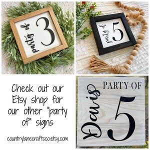 Party of Sign, Family Party Of, Custom Family Name Sign, Number Sign ...