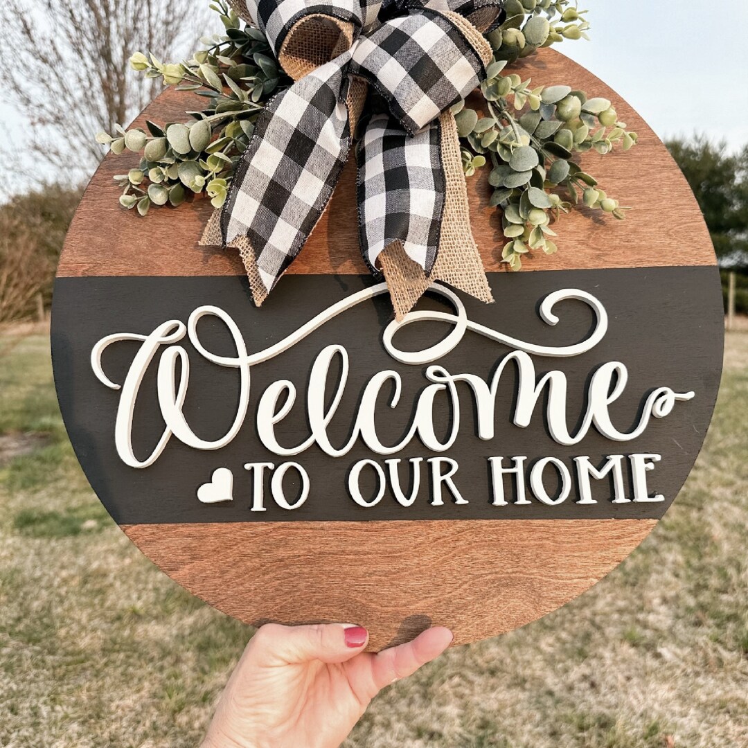 Front Door Decor, Welcome Sign, Housewarming Gift, Front Porch Decor ...