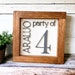 Party of 3 Sign, Family Name Sign, 3D Number Sign, Last Name Sign ...