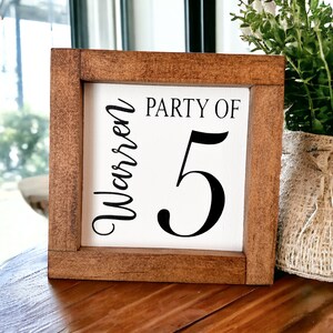 Party of Sign, Family Party Of, Custom Family Name Sign, Number Sign ...