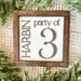 Party of 3 Sign, Family Name Sign, 3D Number Sign, Last Name Sign ...