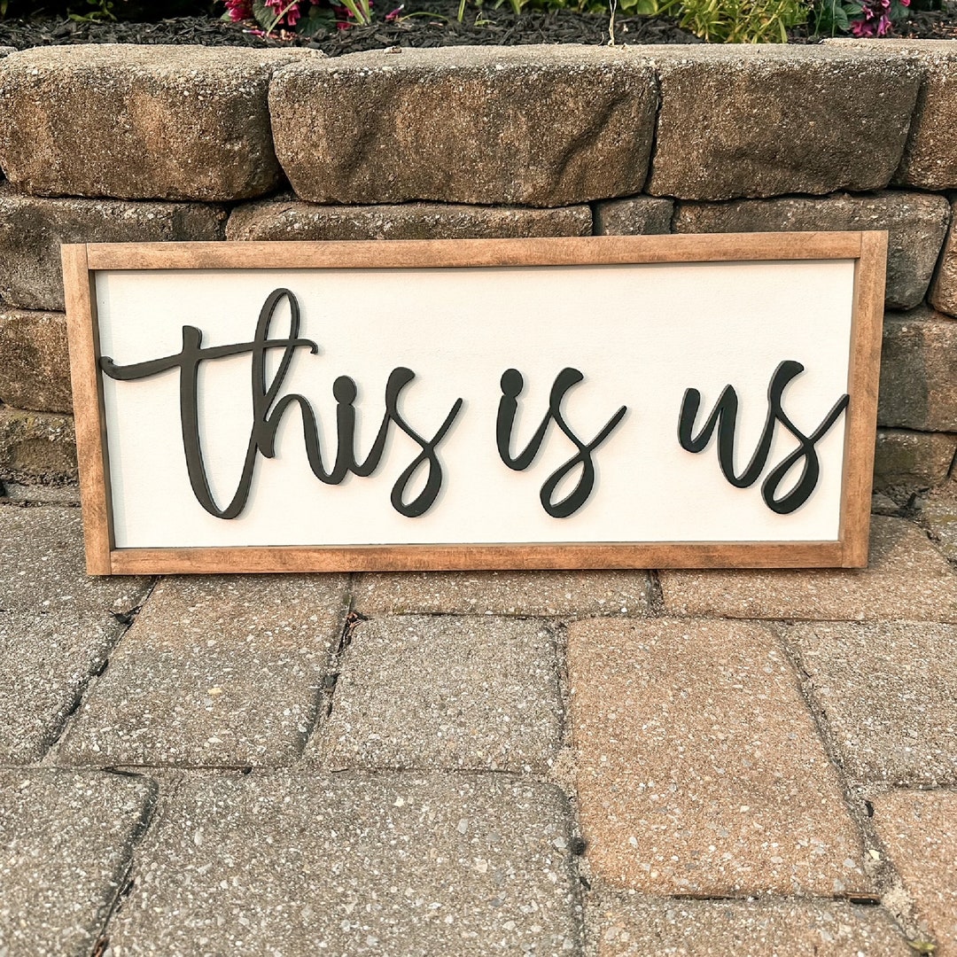 This is Us Family Wall Wood Sign, Family Photo Prop, Gift for Wedding ...