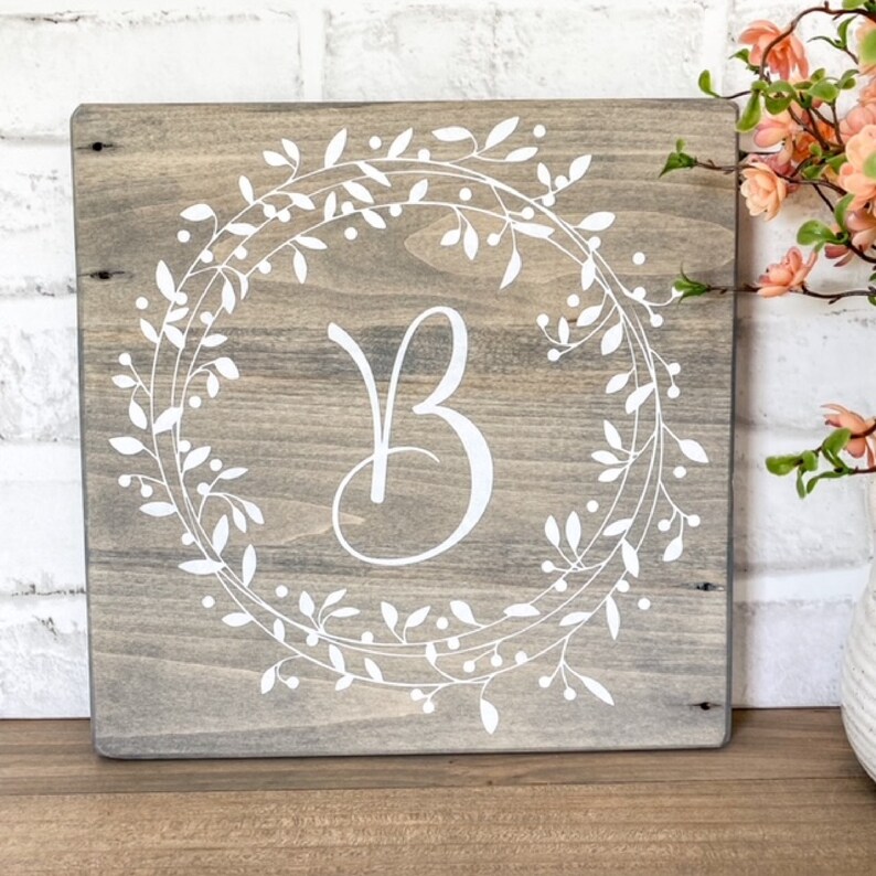 Personalized Initial Wood Sign Monogram Wedding Gift Sign - Etsy