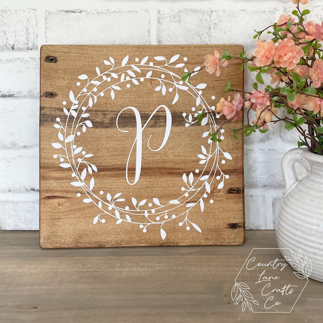 Personalized Initial Wood Sign Monogram Wedding Gift Sign, Family ...