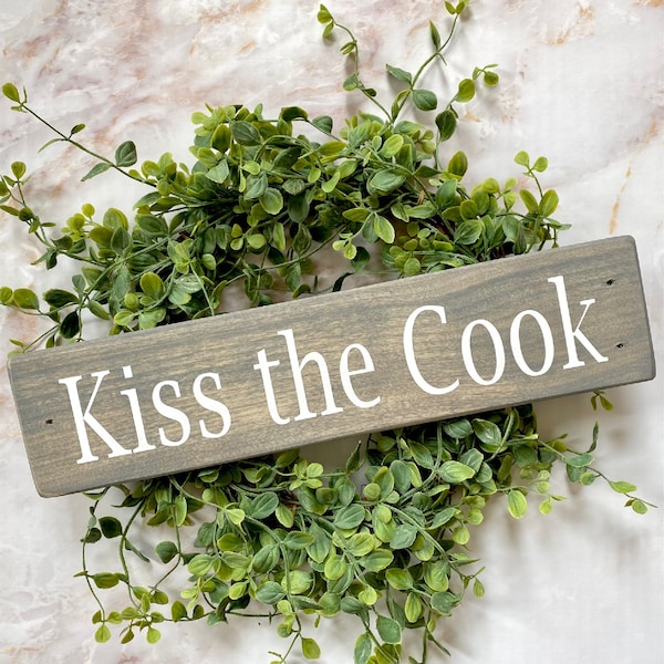 Kiss the Cook Sign - Etsy