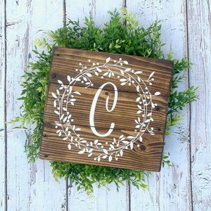 Personalized Initial Wood Sign Monogram Wedding Gift Sign, Family ...
