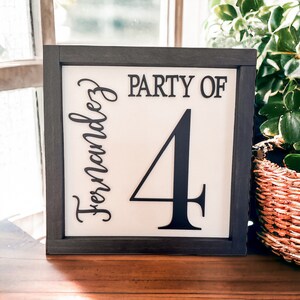 Party of Sign, Family Party Of, Custom Name Sign, Gift for Family ...