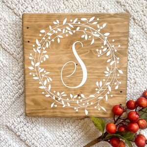 Personalized Initial Wood Sign Monogram Wedding Gift Sign, Family ...