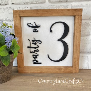 Party of Sign, 3D Number Party of Sign, Baby Shower Gift, Gallery Wall ...