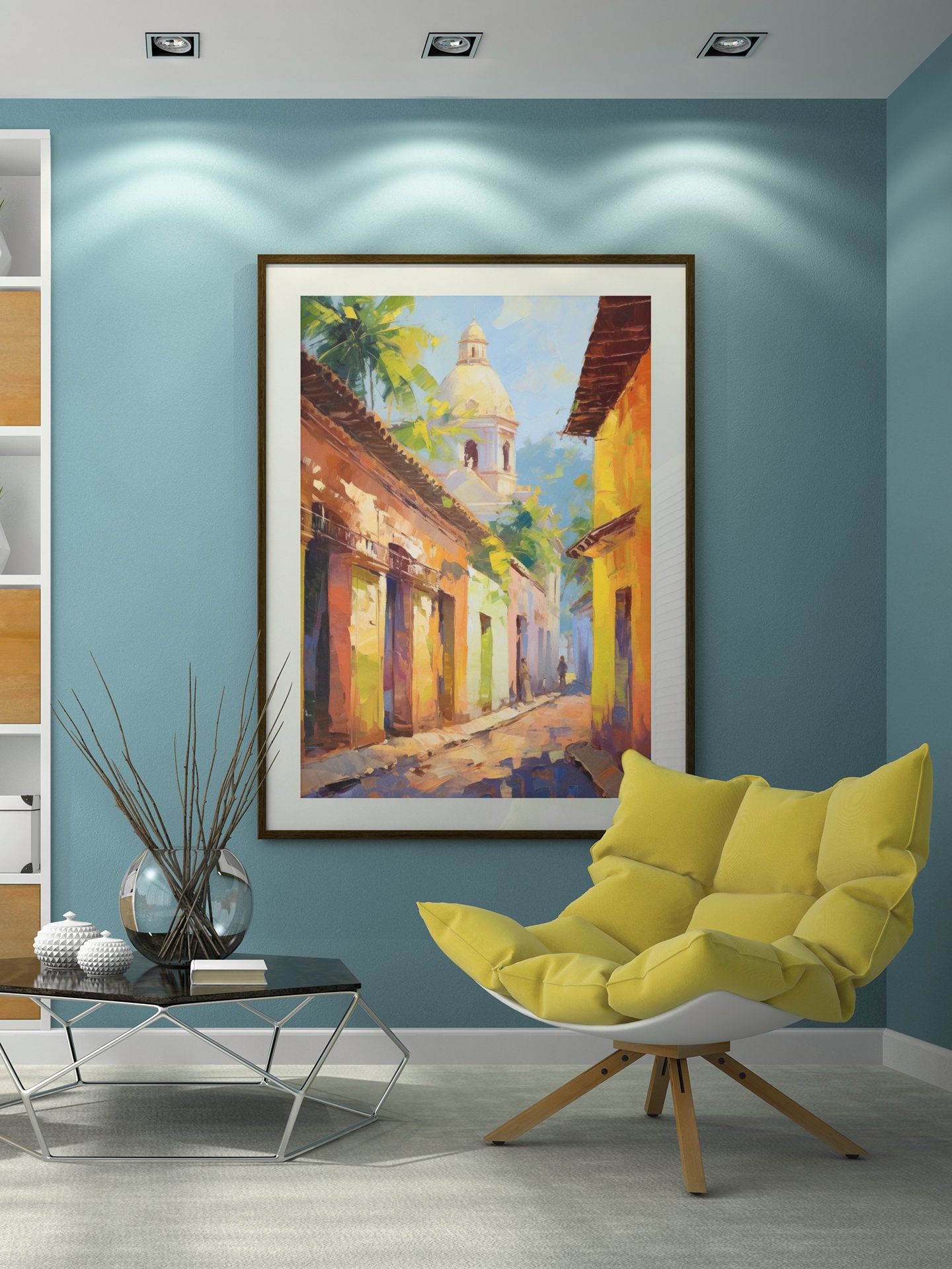 Nostalgia Morning Walk Vintage Watercolor Painting of Granada Nicaragua ...