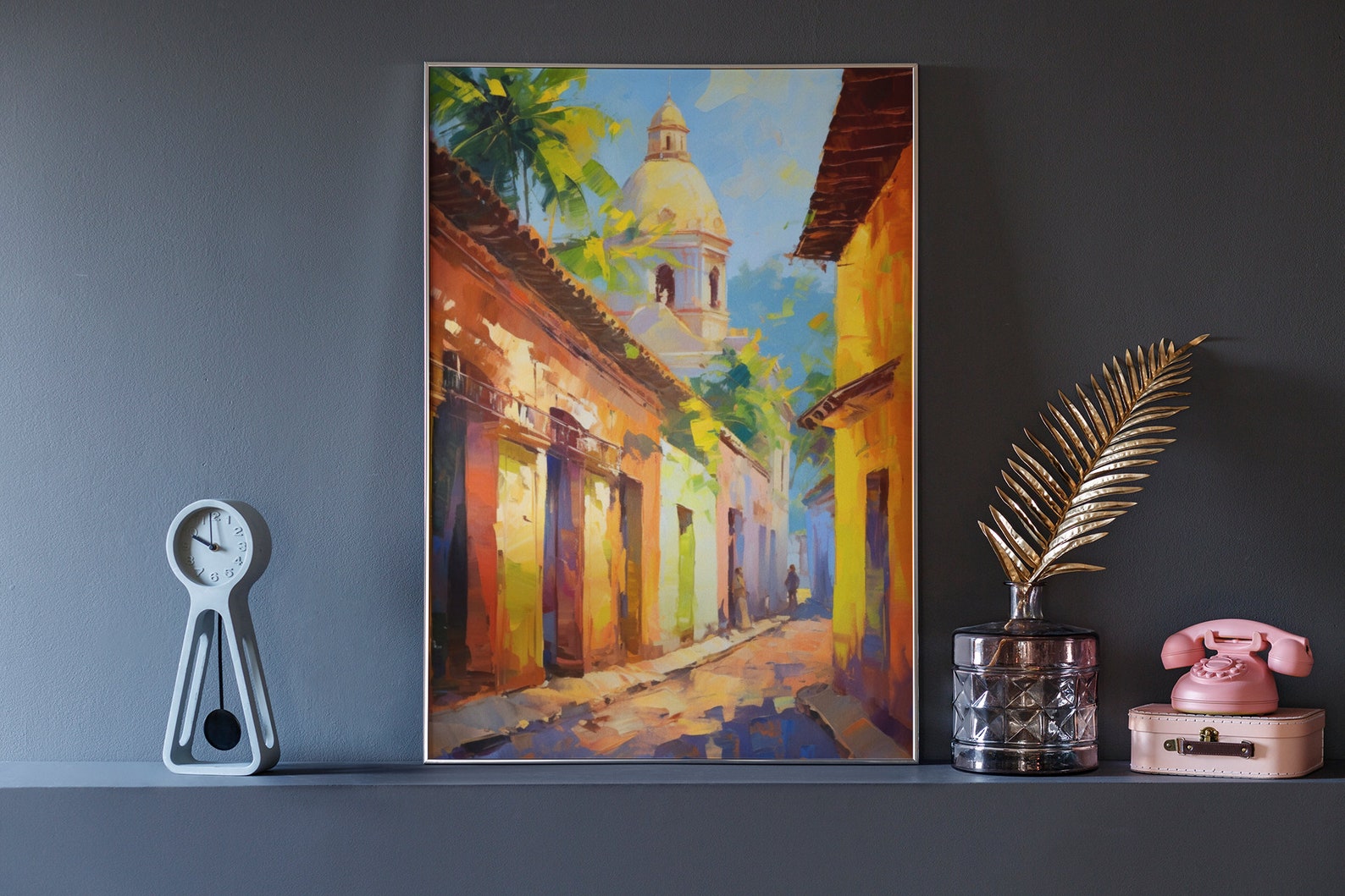 Nostalgia Morning Walk Vintage Watercolor Painting of Granada Nicaragua ...