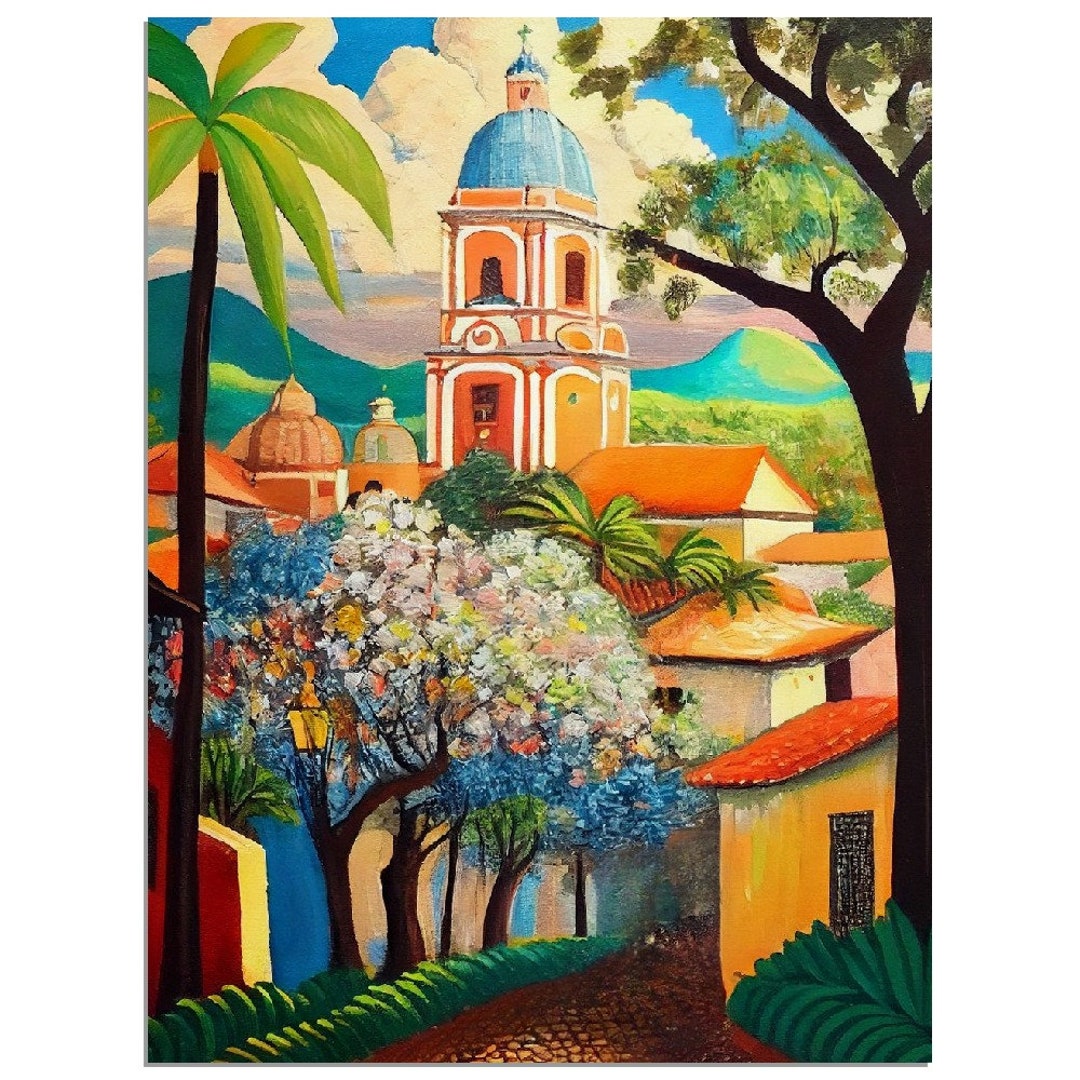 Cobblestone Street Walk to Old Granada City Nicaragua Colonial ...