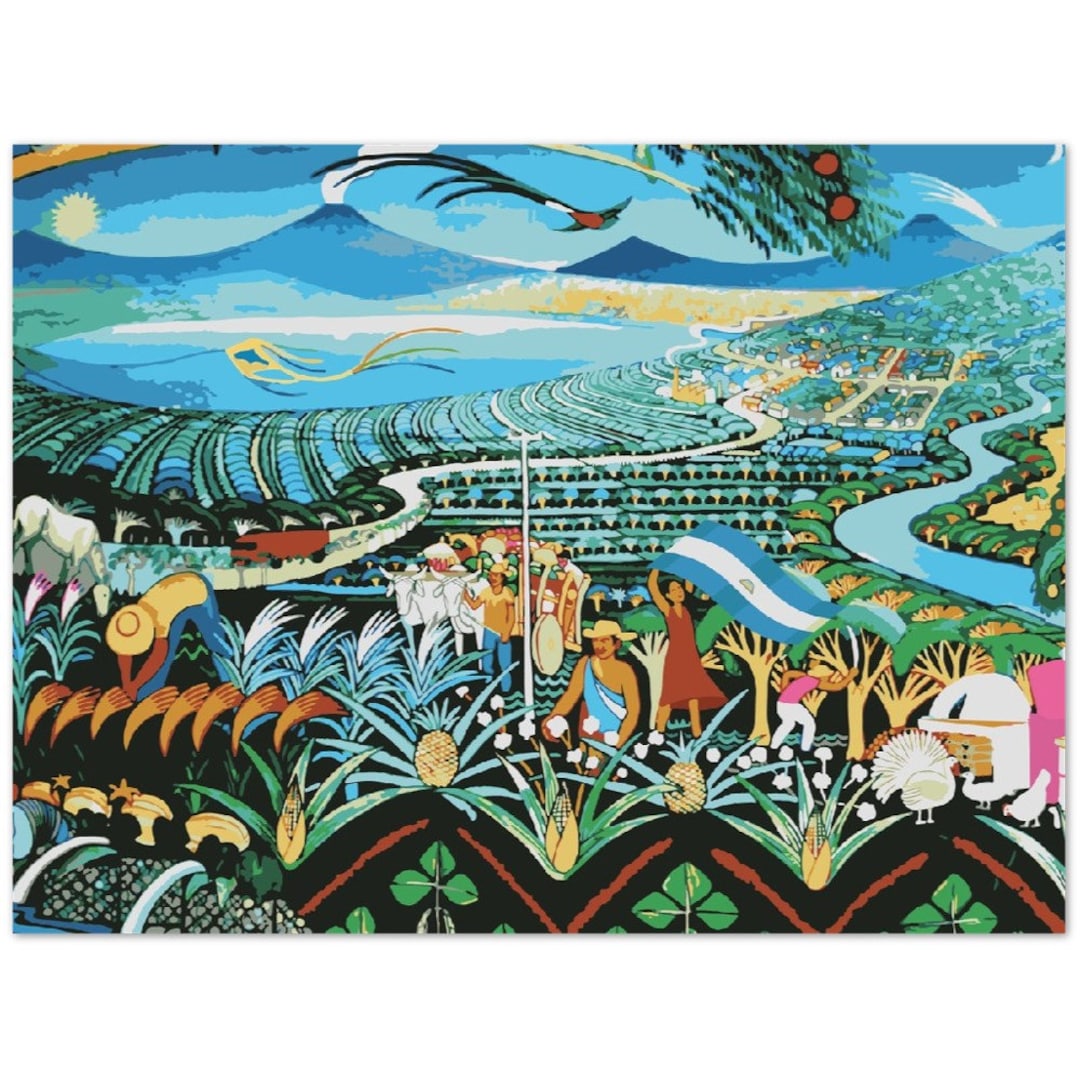 Poster De Pared De Artesania De Nicaragua Central America Nicaraguan ...