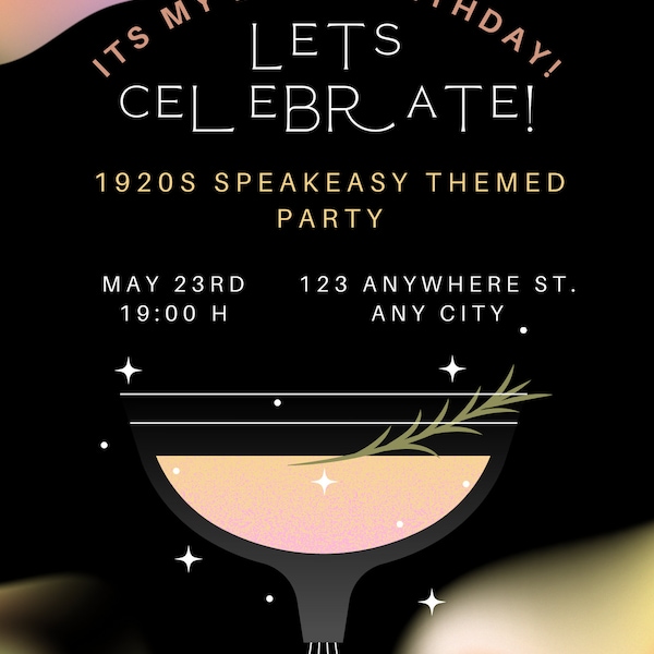Speakeasy Invitation - Etsy