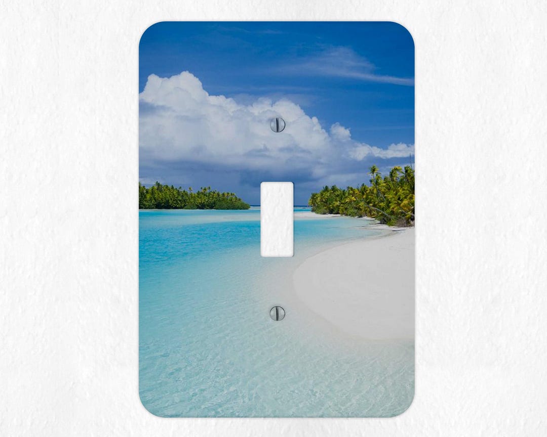 Tropical Beach Custom Metal Light Switch Wall Plate Cover, Bathroom ...