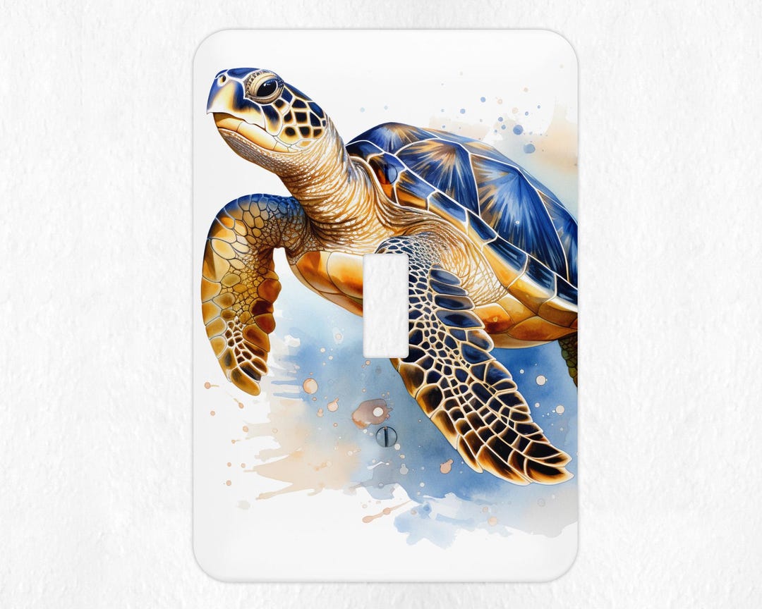 Sea Turtle Custom Metal Light Switch Wall Plate Cover, Bathroom ...