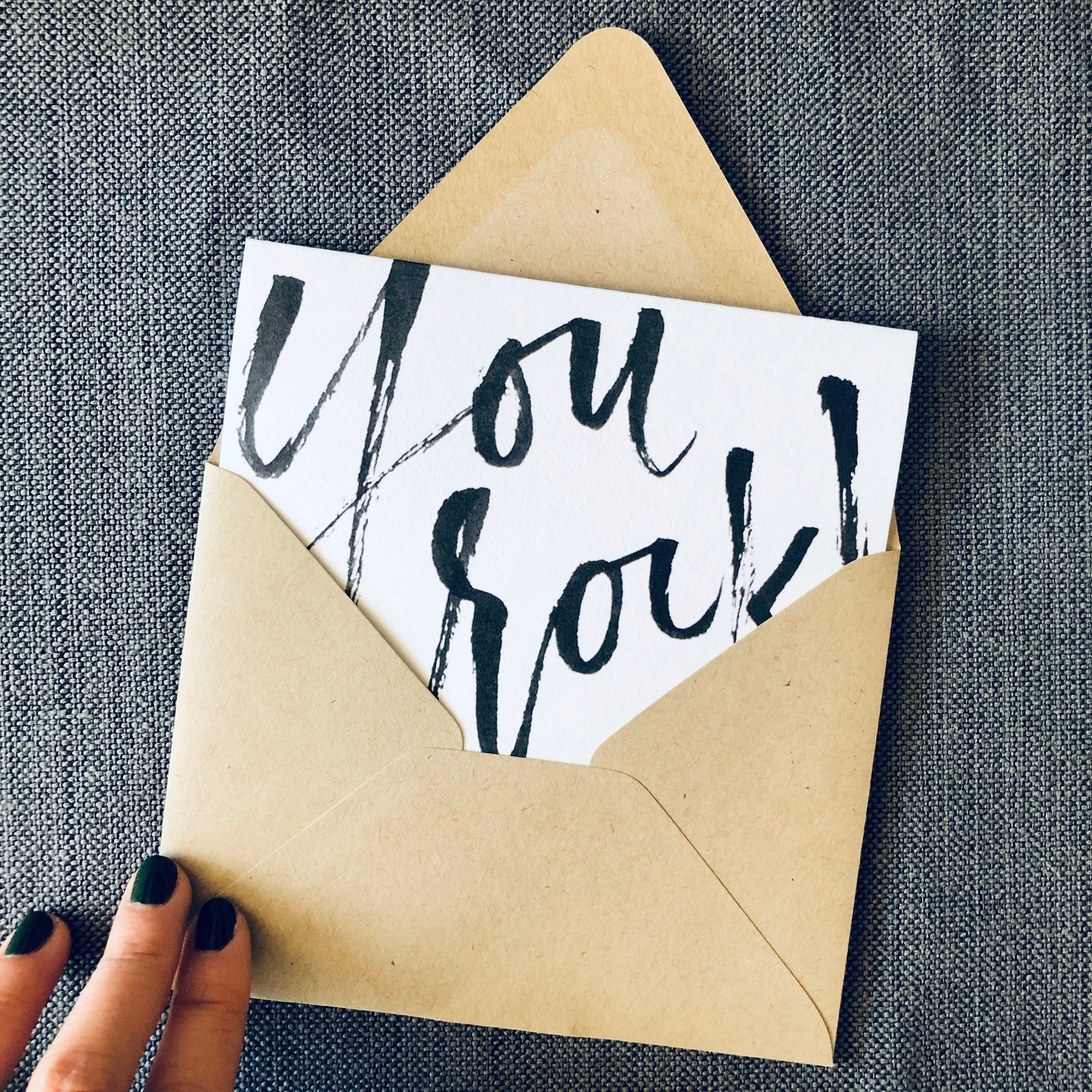 You Rock Thank You Card - Etsy