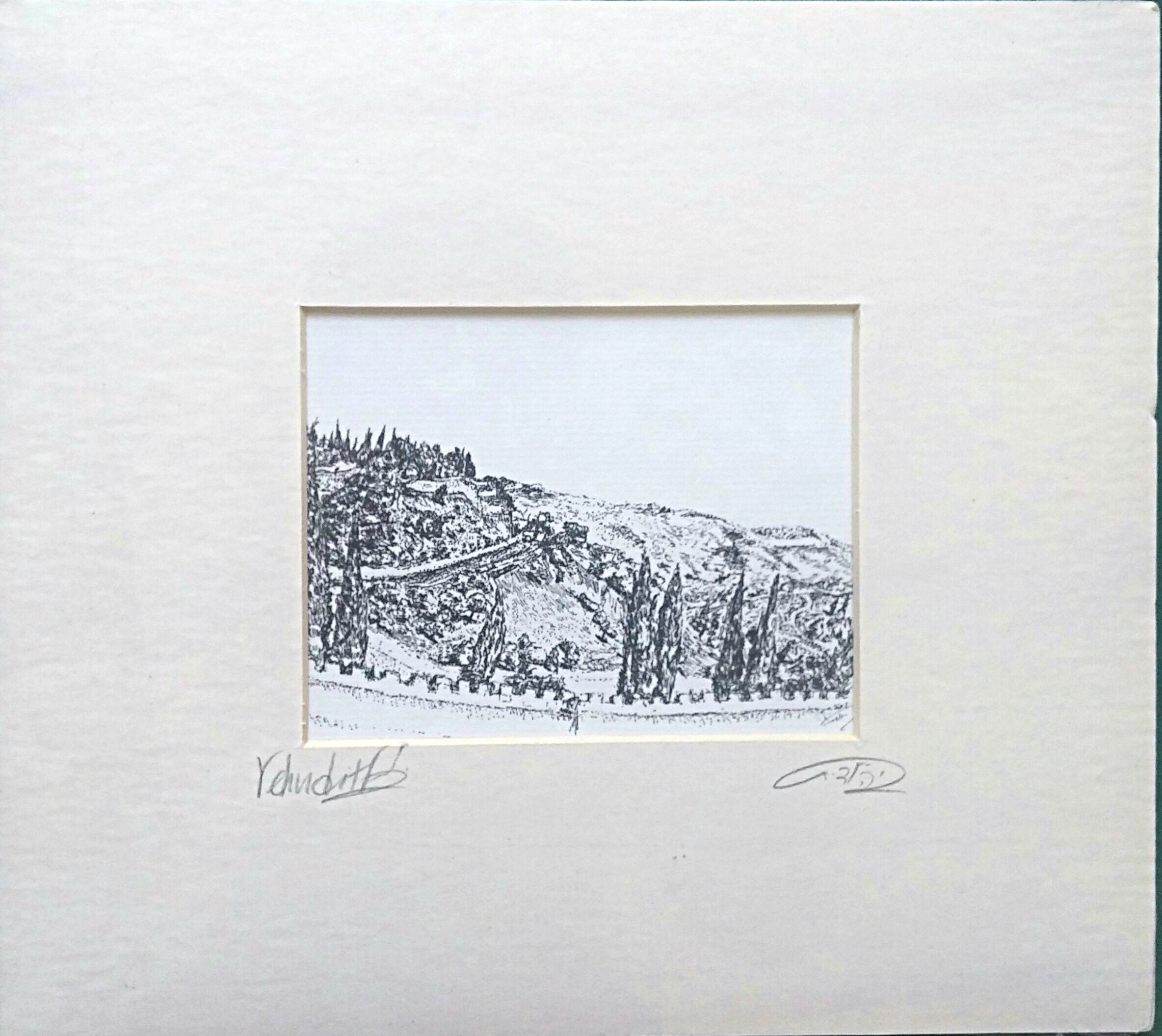 Mount Zion, Jerusalem, Sketch Print, Black & White Print, Holy Land Art ...