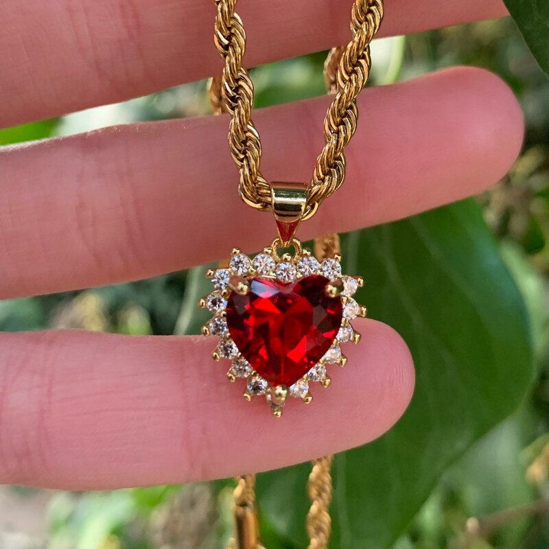 Red Heart Chain - Etsy