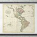 1796 Map of the Americas Printable Vintage Americas Map | Etsy