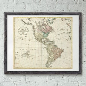 1796 Map of the Americas Printable Vintage Americas Map | Etsy