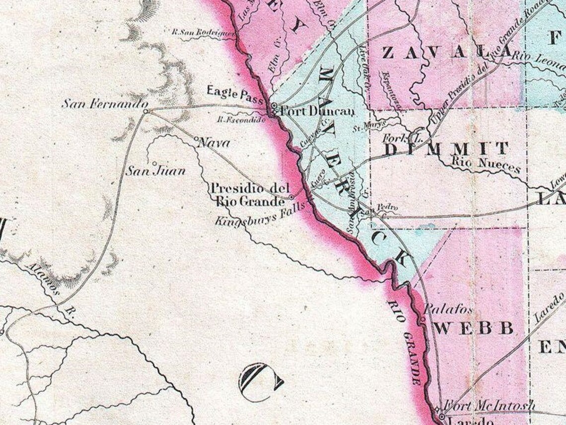 1862 Map of Texas Printable Vintage Texas Map Downloadable | Etsy