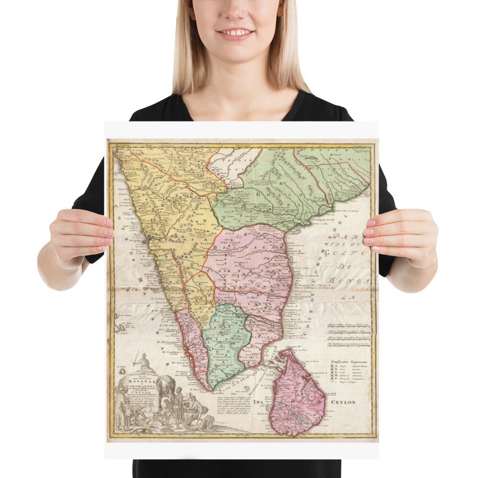 1733 Map of India Vintage India Map India Map Antique - Etsy