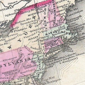 1862 Military Map of the United States civil War Civil War | Etsy