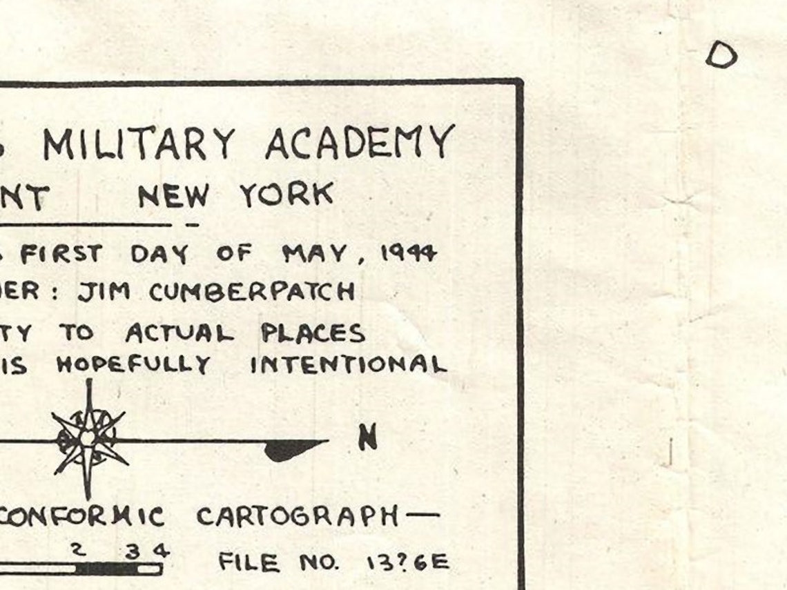 1944 Map of West Point Military Academy Vintage West Point | Etsy