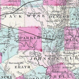 1862 Map of Texas Printable Vintage Texas Map Downloadable | Etsy