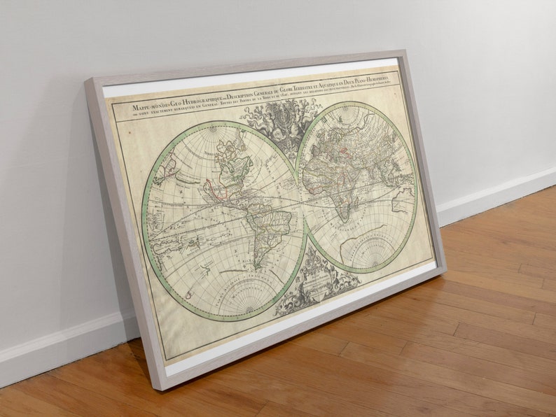 1691 Map of the World Printable Vintage World Map - Etsy