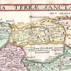 1632 Map of the Holy Land Printable Antique Map of Israel - Etsy