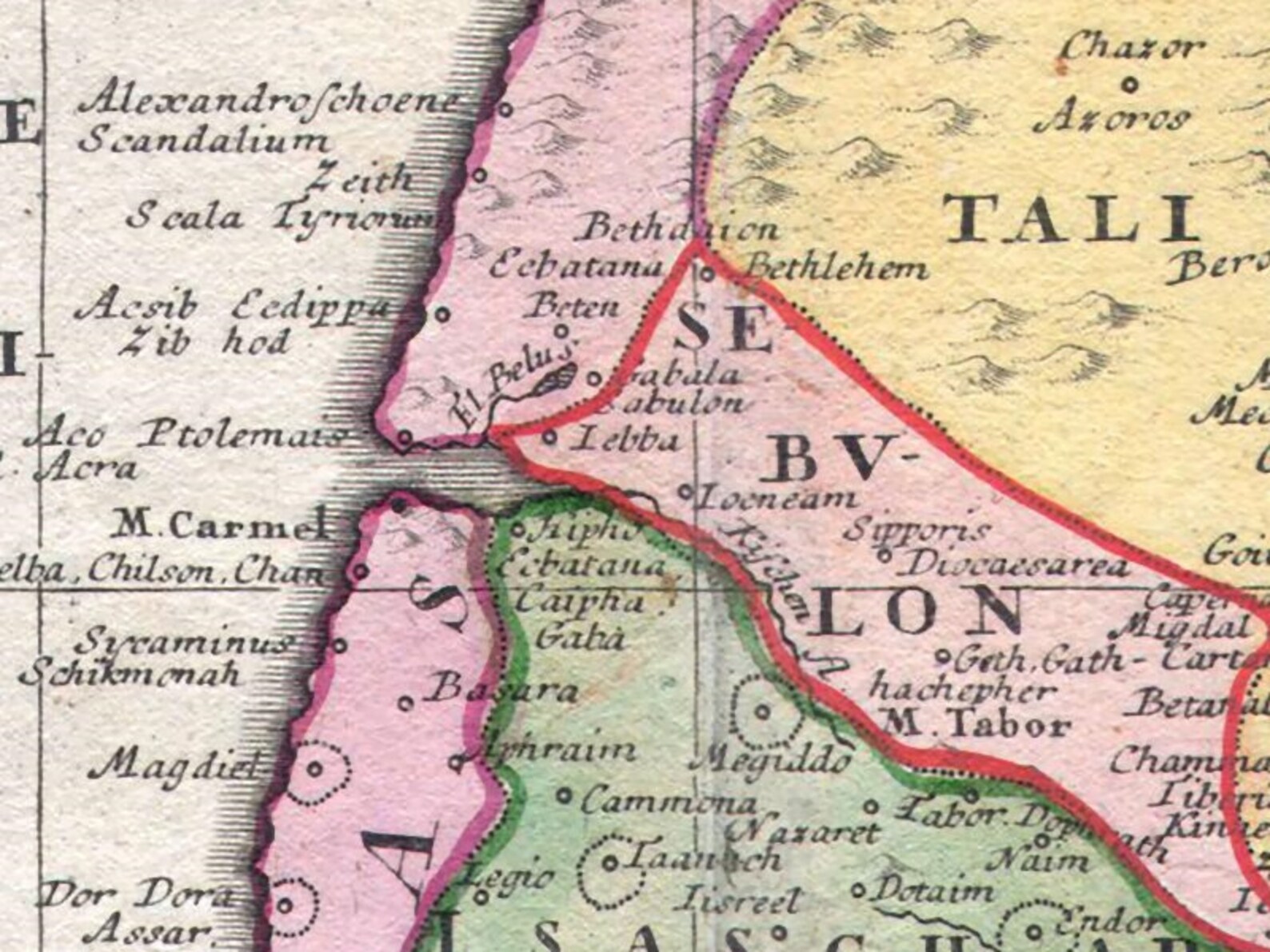 1750 Map of Israel Palestine Holy Land Vintage Israel - Etsy