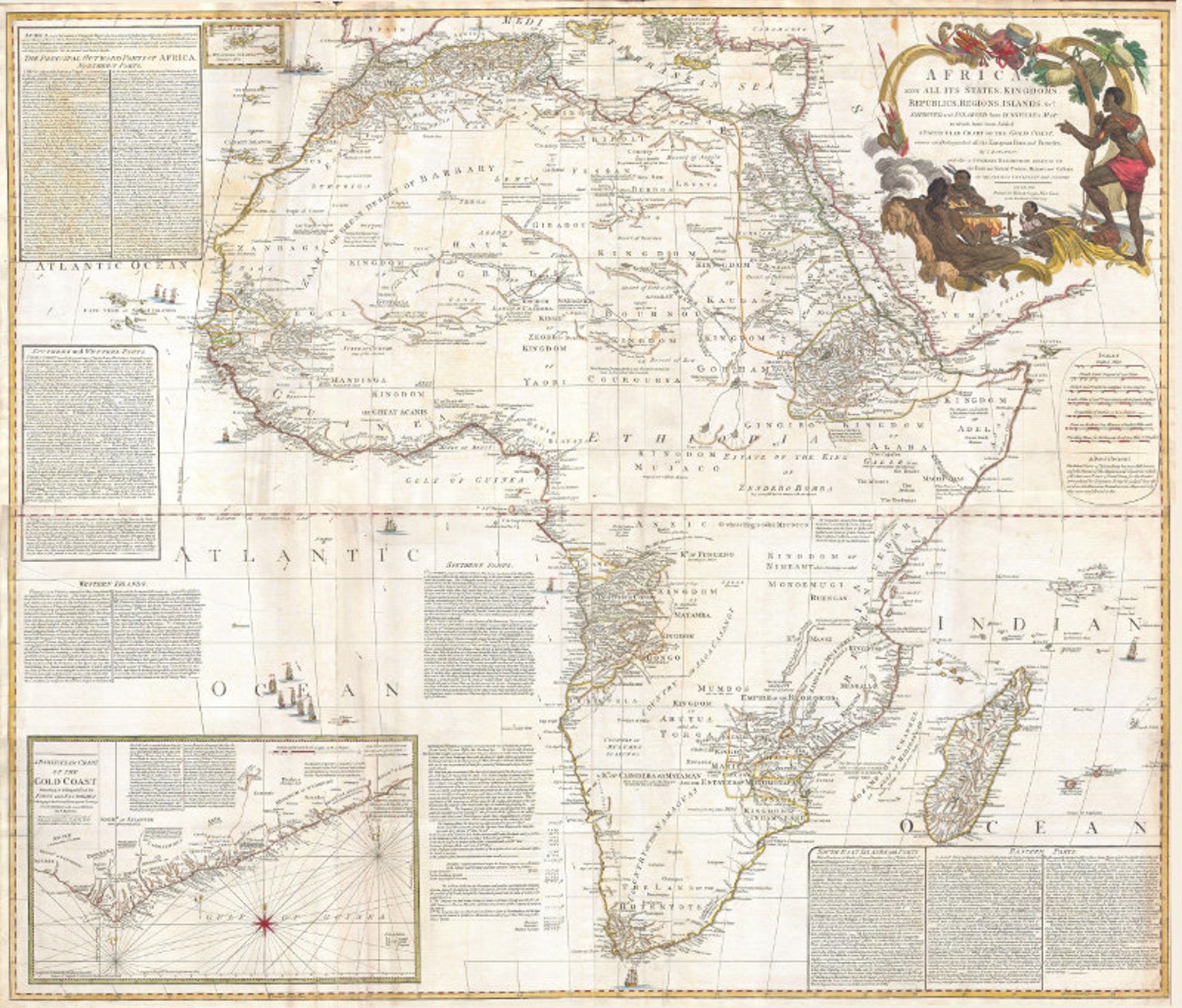 1787 Map of Africa Vintage Africa Map Antique African Map - Etsy