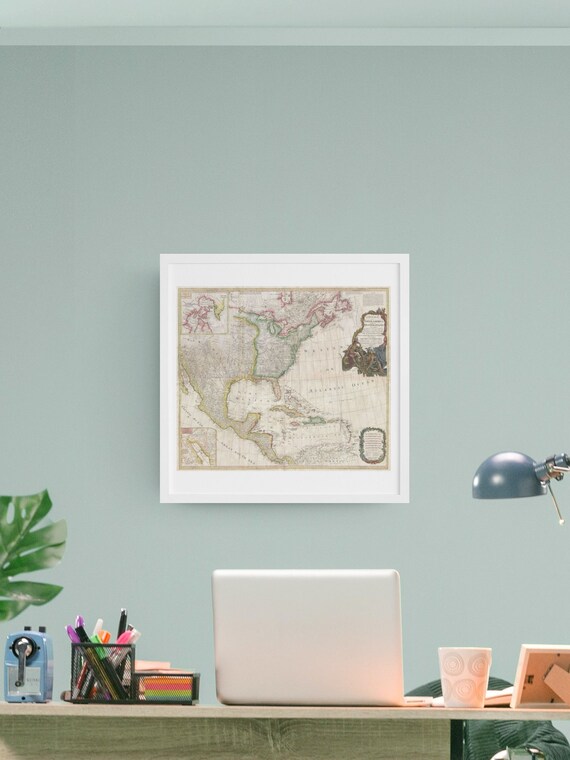 1794 Map of North America the West Indies Vintage Caribbean | Etsy