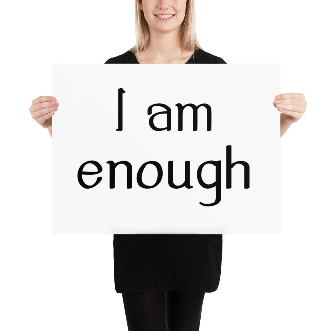 I Am Enough Print Inspirational Art Motivational Wall - Etsy