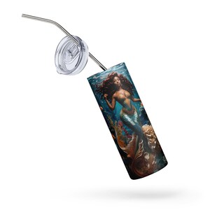 African American Mermaid Tumbler - Underwater Fantasy Design - Embark ...
