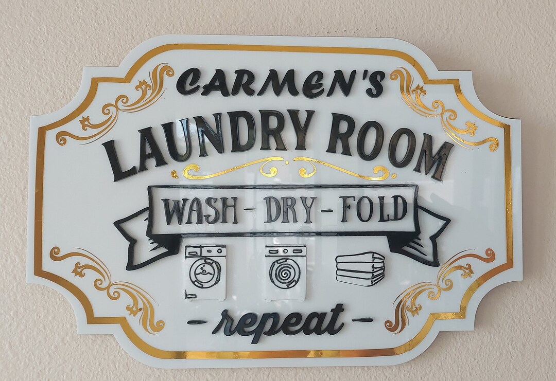 Personalized Laundry Room Decor, Laundry Room Sign, Laser Cut Wall ...