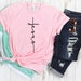 Jesus Cross Shirt, Christian Shirt, Easter Shirt for Her, Women's ...