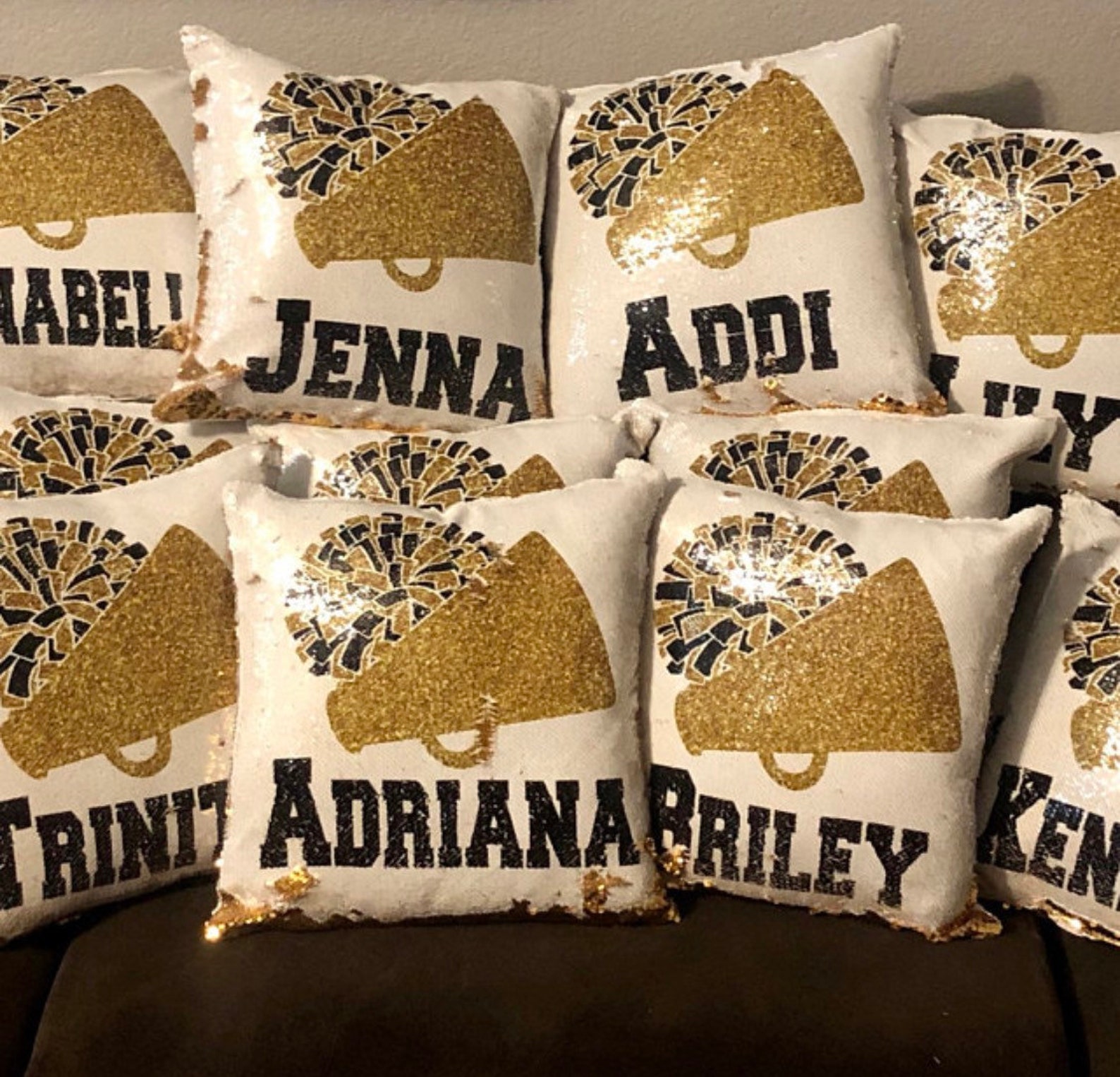 Personalized Sequin CHEER Pillow Cheerleader Pillow - Etsy