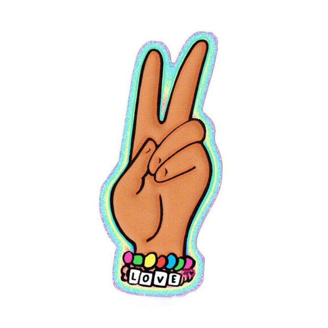 Peace Love Sticker - Etsy