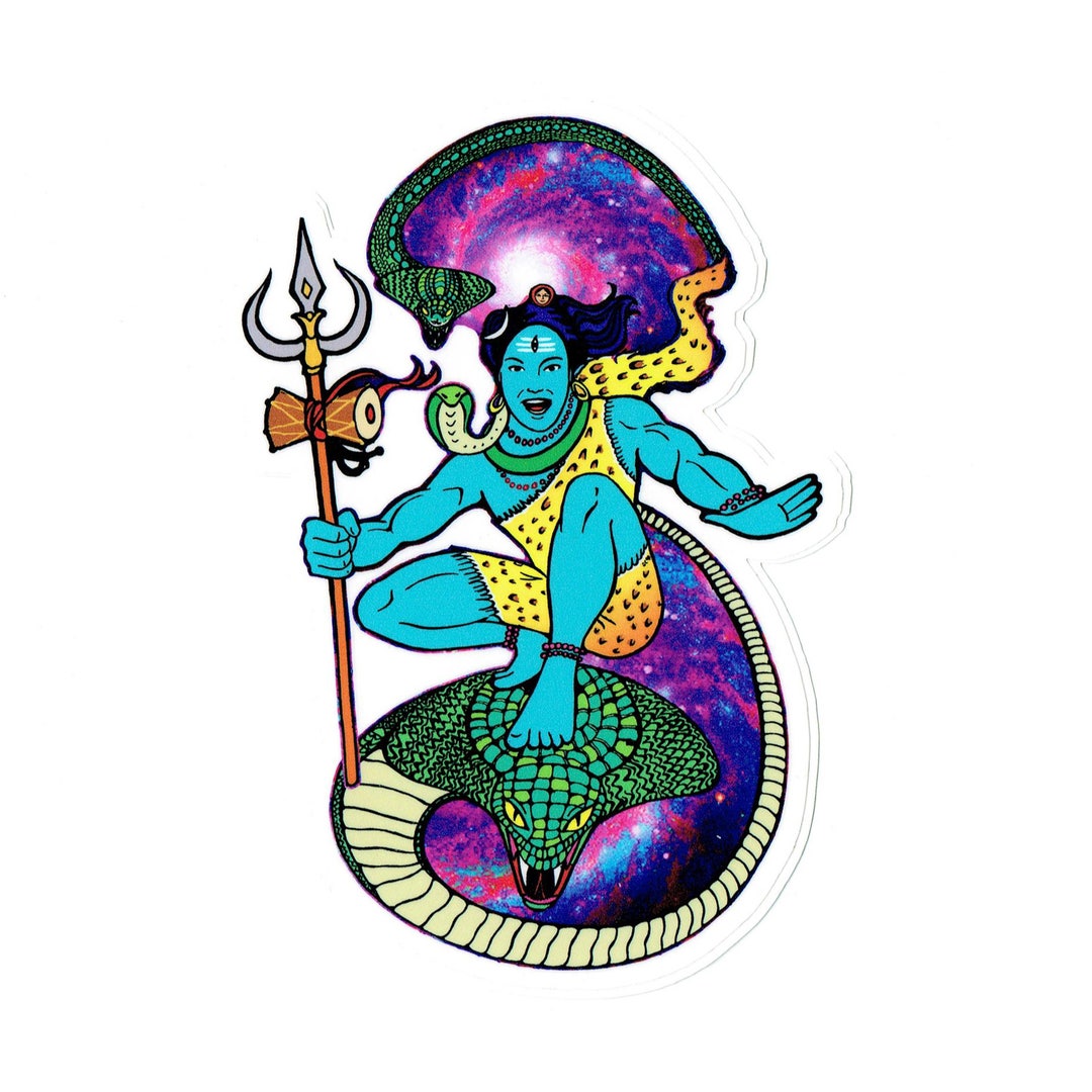 Surfing Shiva Sticker - Etsy