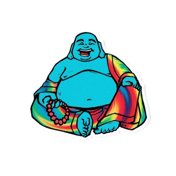 Happy Buddha Sticker - Etsy