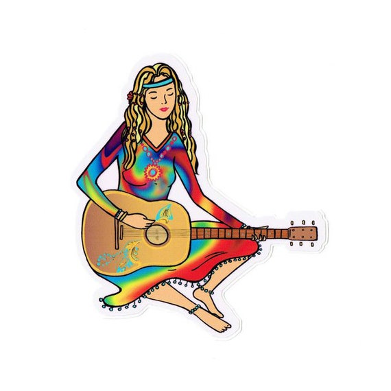 Hippie Chic Blonde Sticker - Etsy