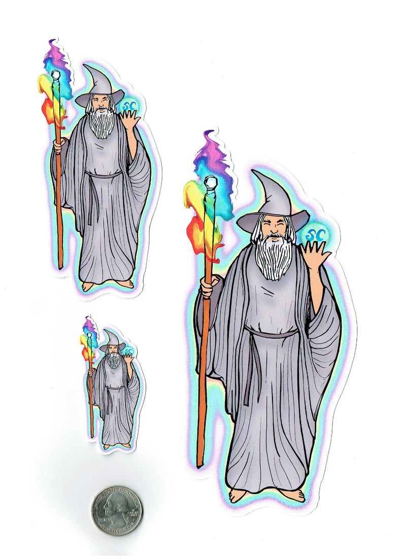 Wizard Sticker - Etsy