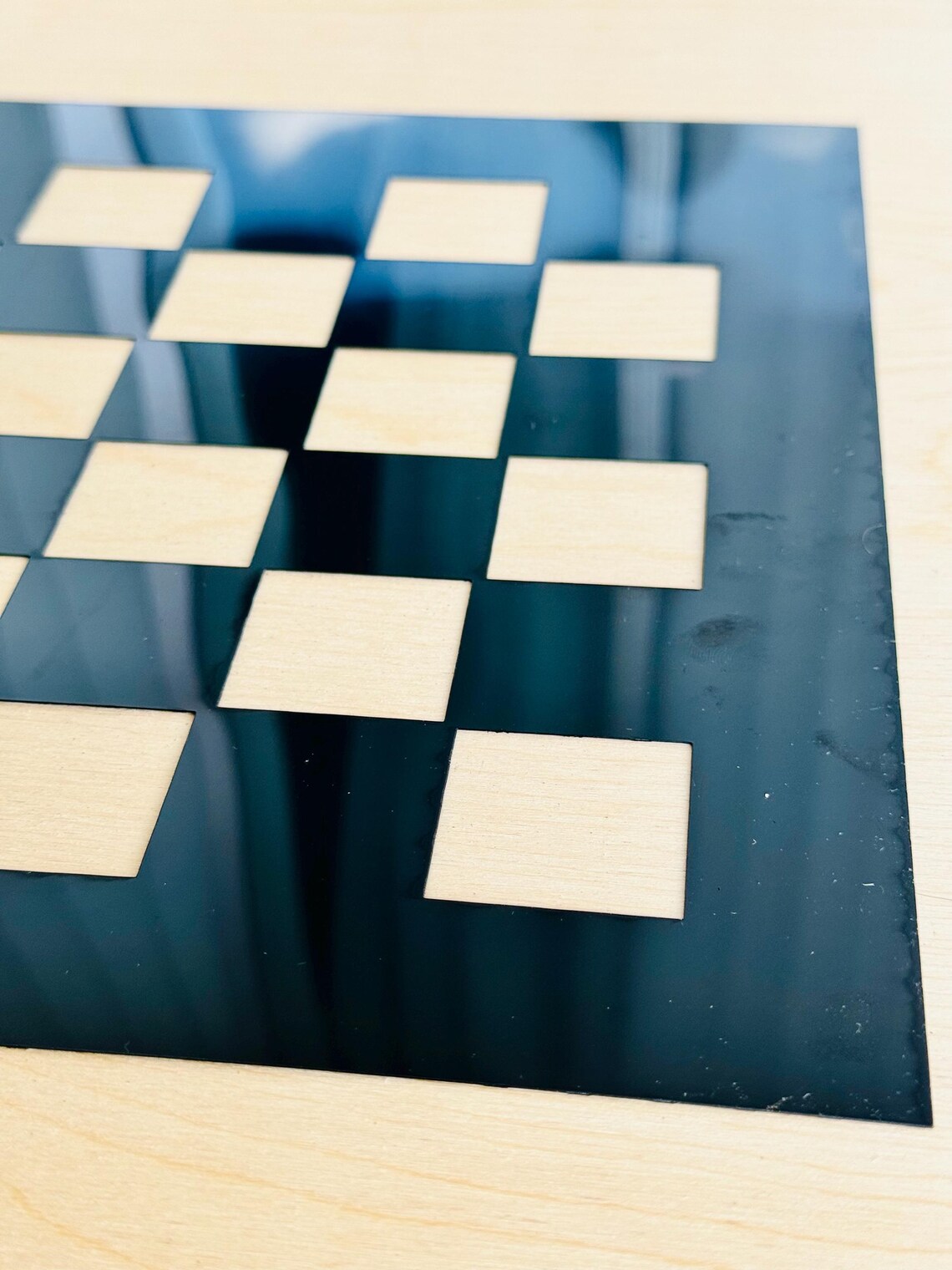 Checkered Mylar Plastic Stencil for Crafts/ Bleaching/ Painting ...
