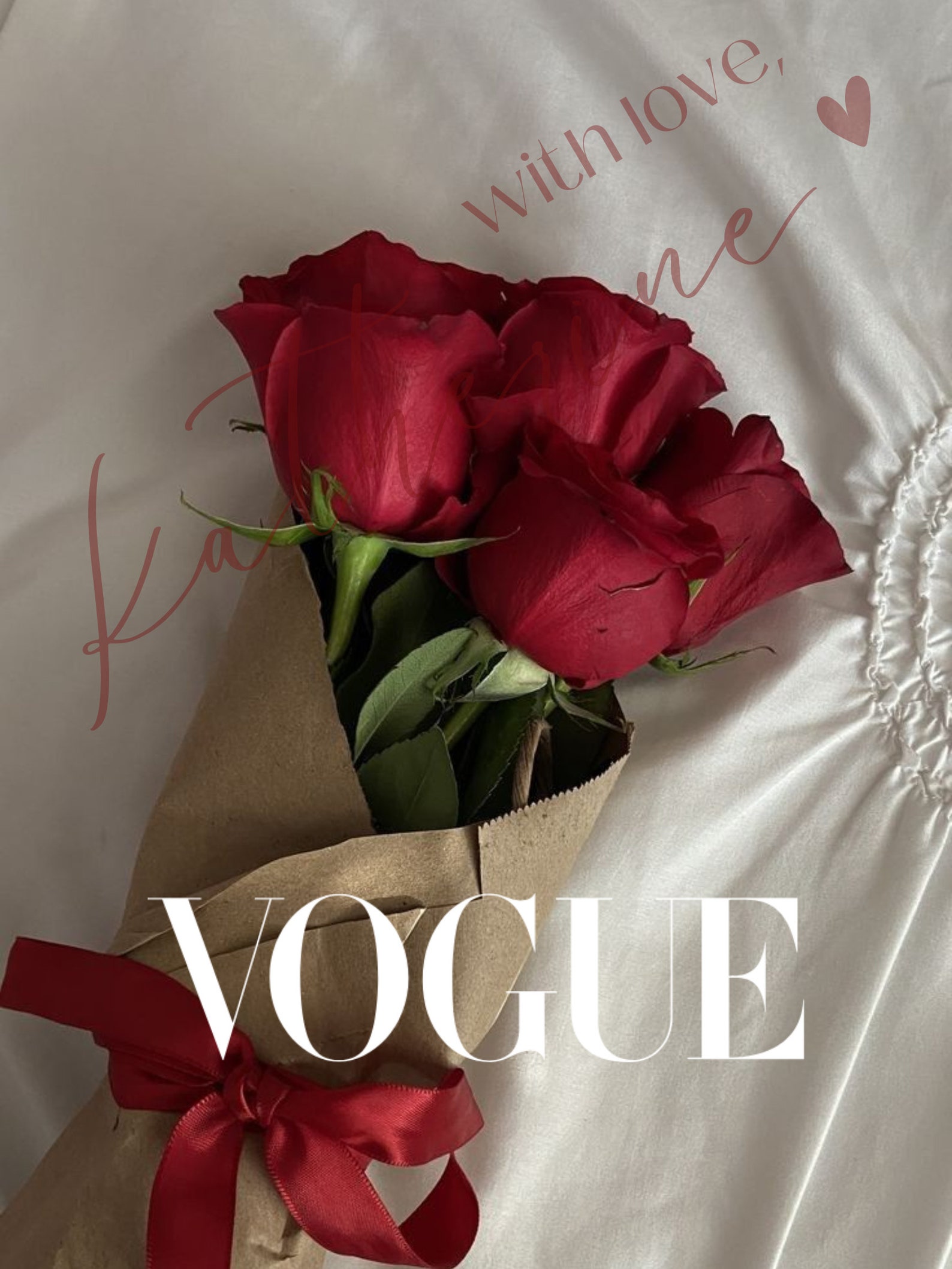 Vogue Red Roses Poster Set - Etsy