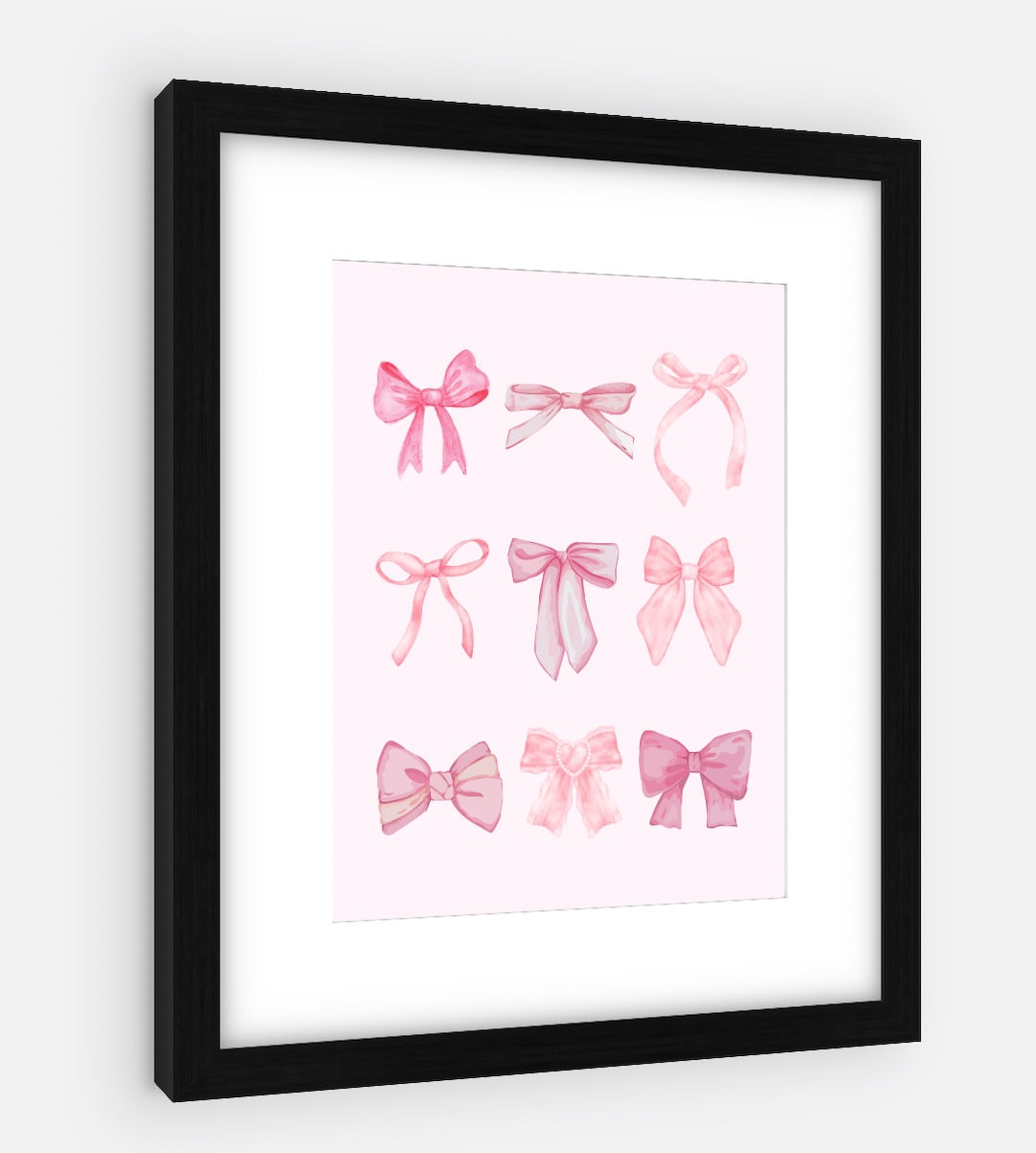 Pink Bow Poster Set - Etsy