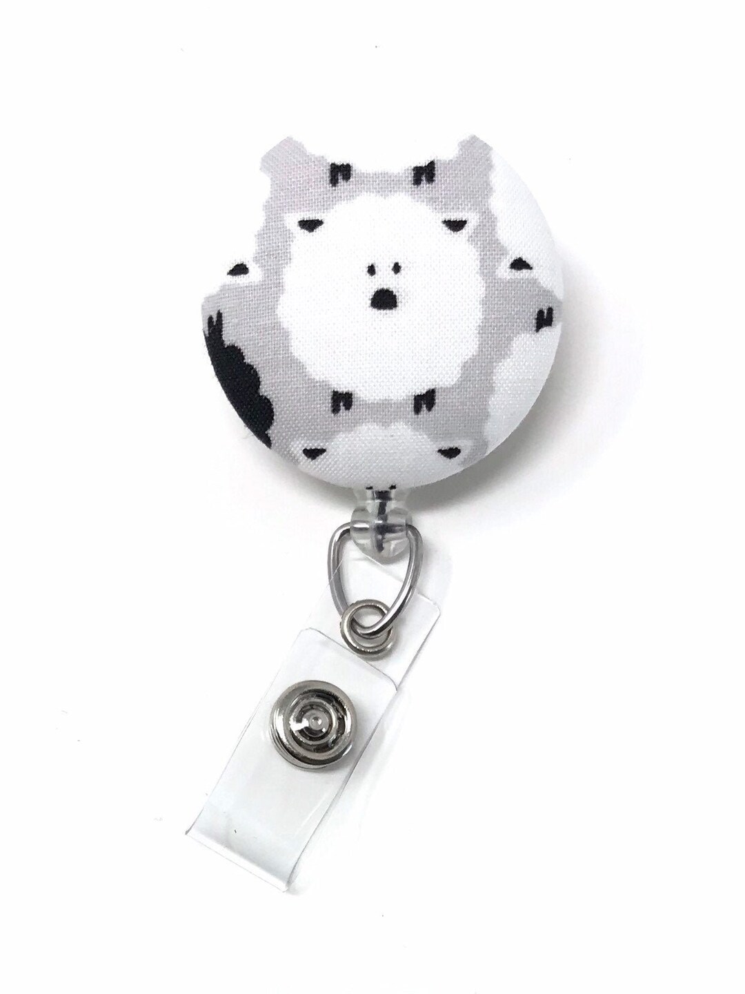 Sheep Badge Reel, Pediatric Nurse Teacher, Farm Animal Fabric, ID Name ...