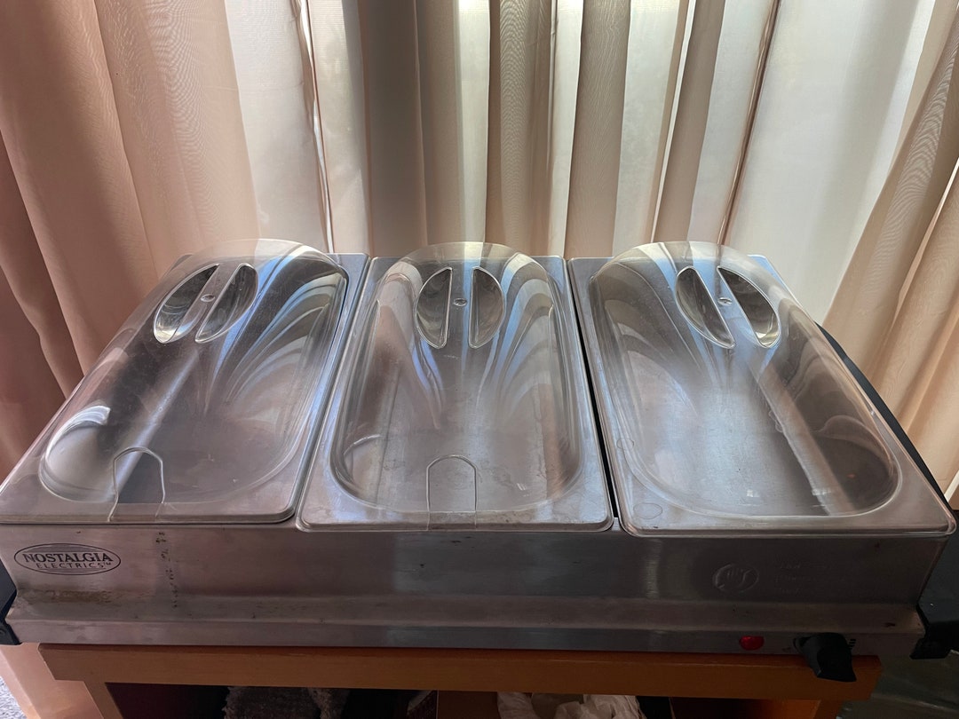Nostalgia Electrics 3-station Stainless Steel Buffet Warmer & - Etsy